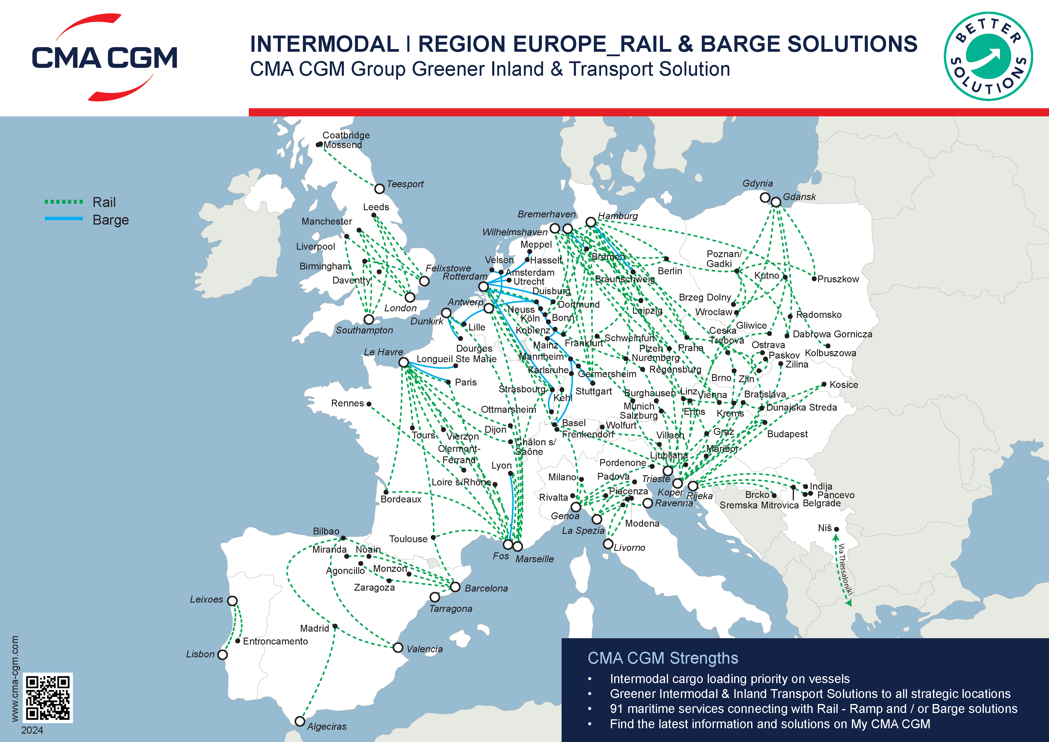 CMA CGM | Inland and intermodal services in Europe